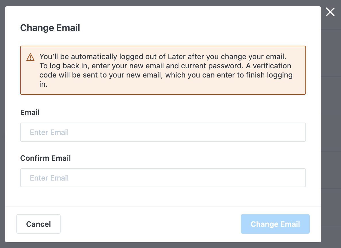 Transfer Ownership of Your Later Account – Later Help Center
